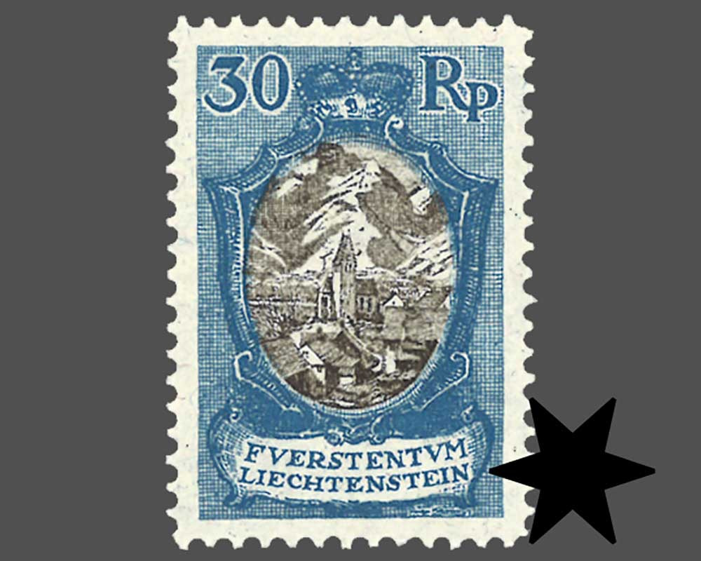 Kirche Bendern - Jahre vor 1950 - Philatelie Liechtenstein