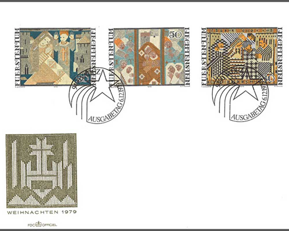 Christmas - Embroideries by Ferdinand Ni - FDC - Philatelie Liechtenstein