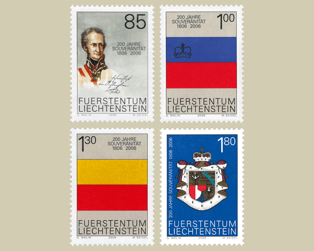 200 Jahre souveränes Fürstentum Liechten - Wertzeichen - Philatelie ...