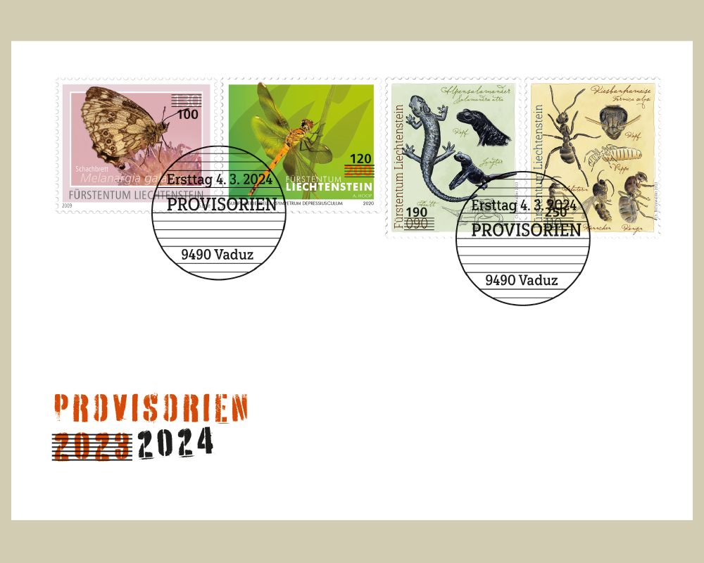 Provisional Stamps - First Day Cover - Philatelie Liechtenstein