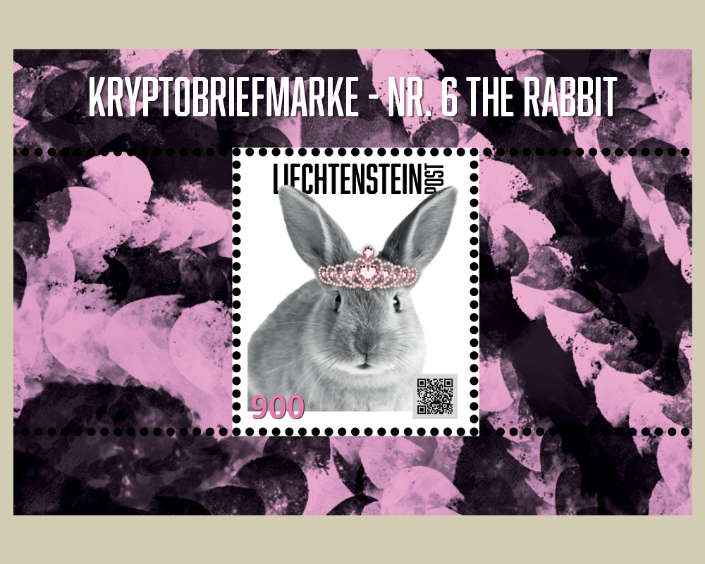 Crypto Stamp - Nr. 6 The Rabbit - Stamps - Philatelie Liechtenstein