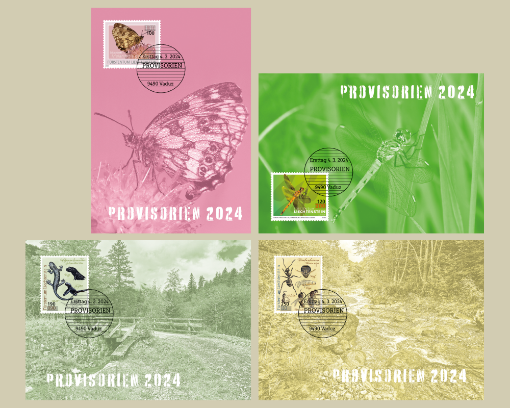 Timbres provisoires - Cartes maximum - Philatelie Liechtenstein