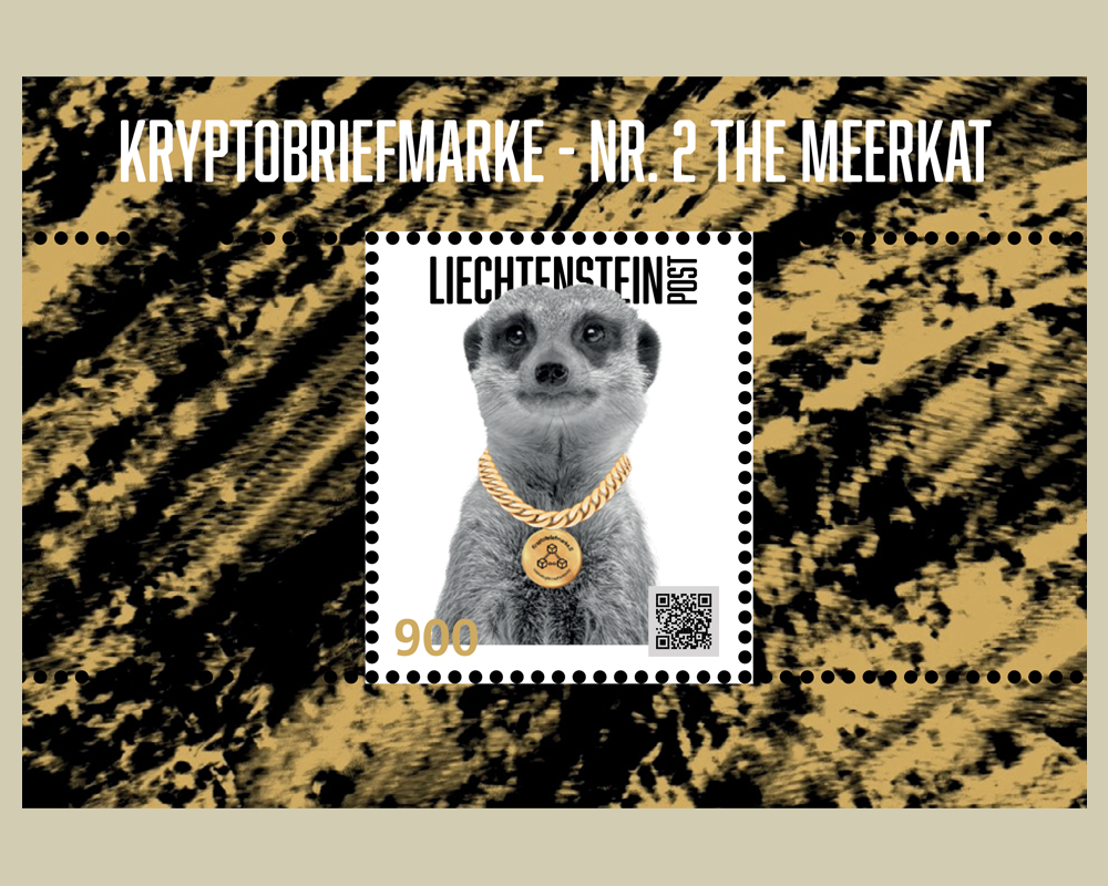 Crypto Stamp - Nr. 2 The Meerkat - Stamps - Philatelie Liechtenstein