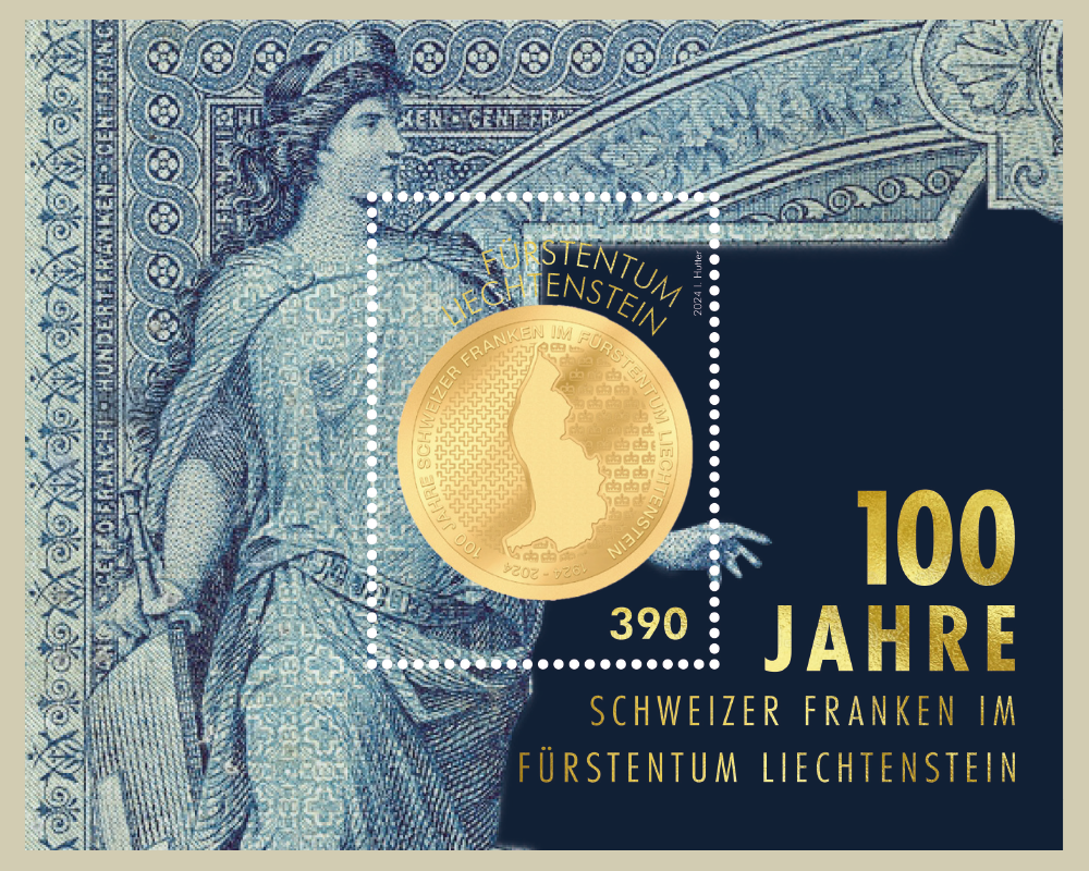 100 Jahre Schweizer Franken - Briefmarken - Philatelie Liechtenstein