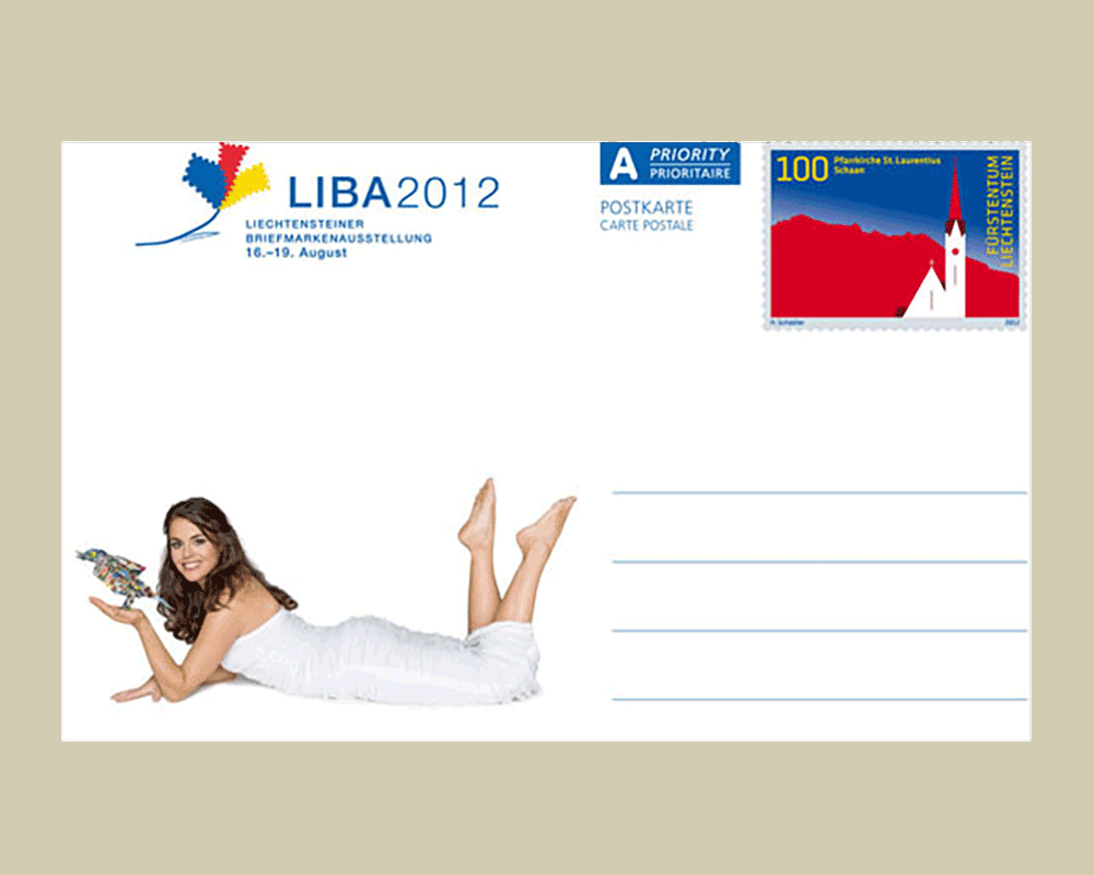 Postkarte: LIBA 2012 - Ganzsachen - Philatelie Liechtenstein