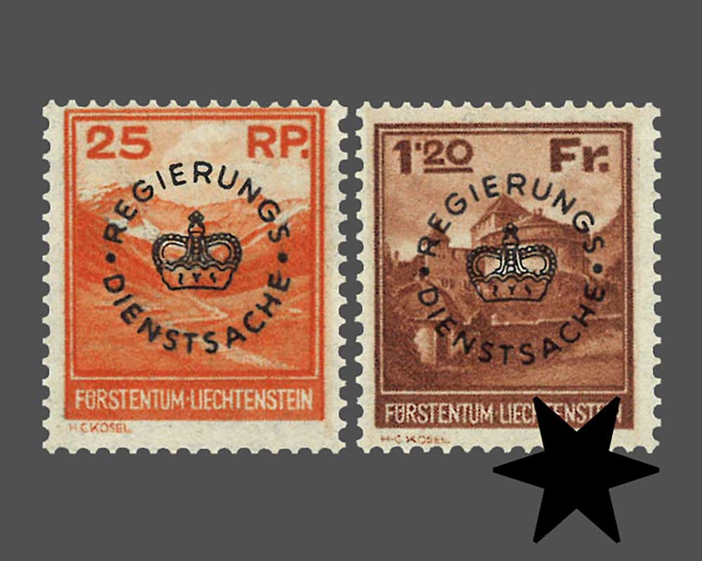 Definitive stamps 1933 with circular col - Individual stamps from ...