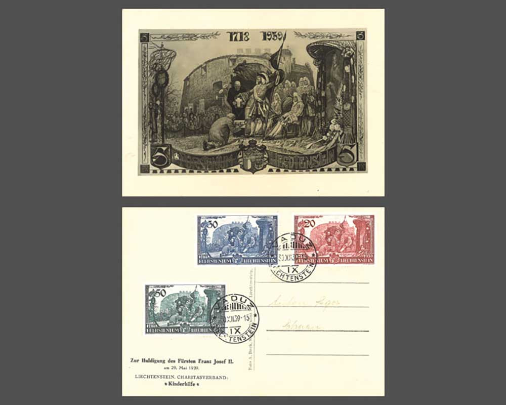 Huldigung für Fürst Franz Josef ll. - 1939 - 1920 - Philatelie ...